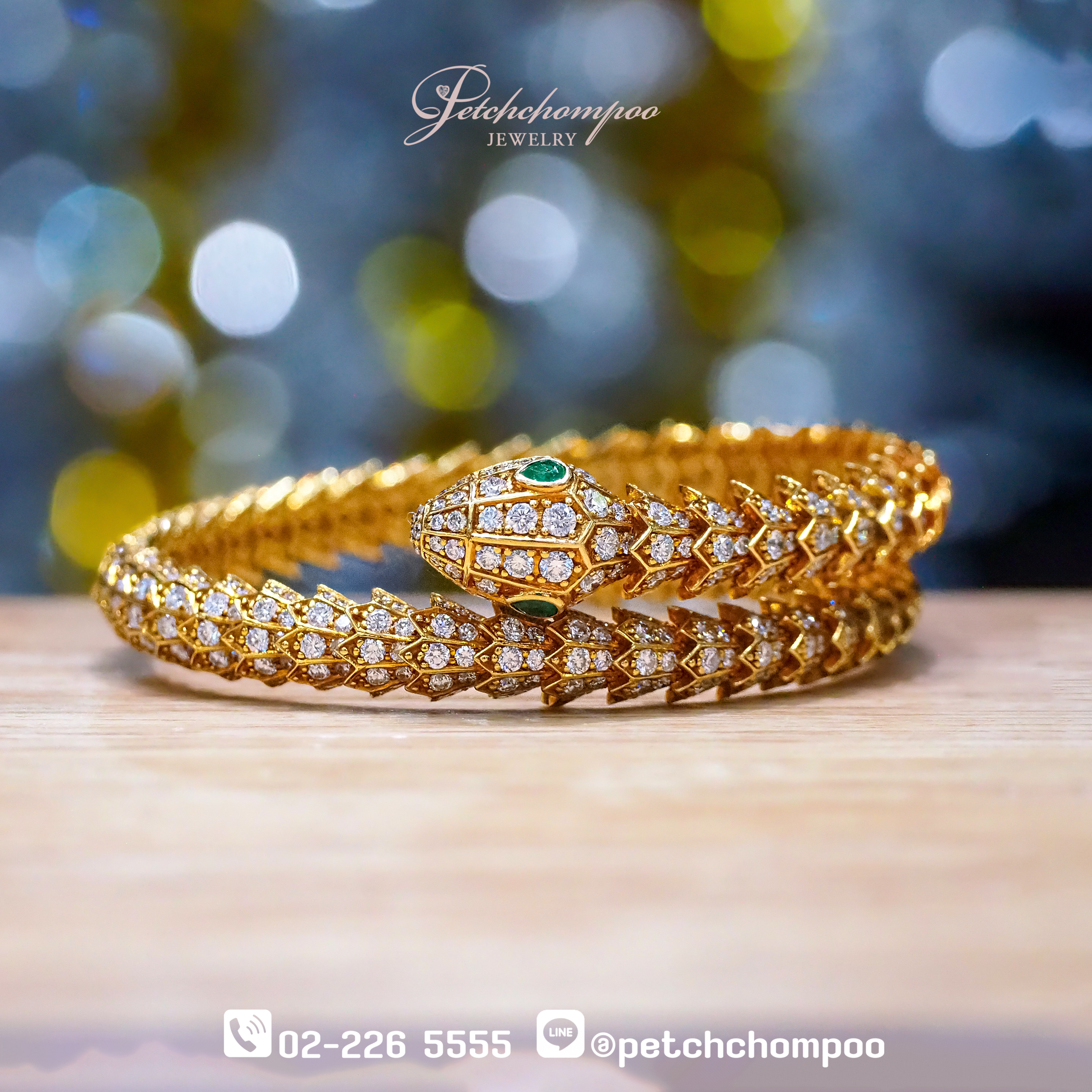 Serpent Luxe™ Diamond Snake Bangle 10.25 ct